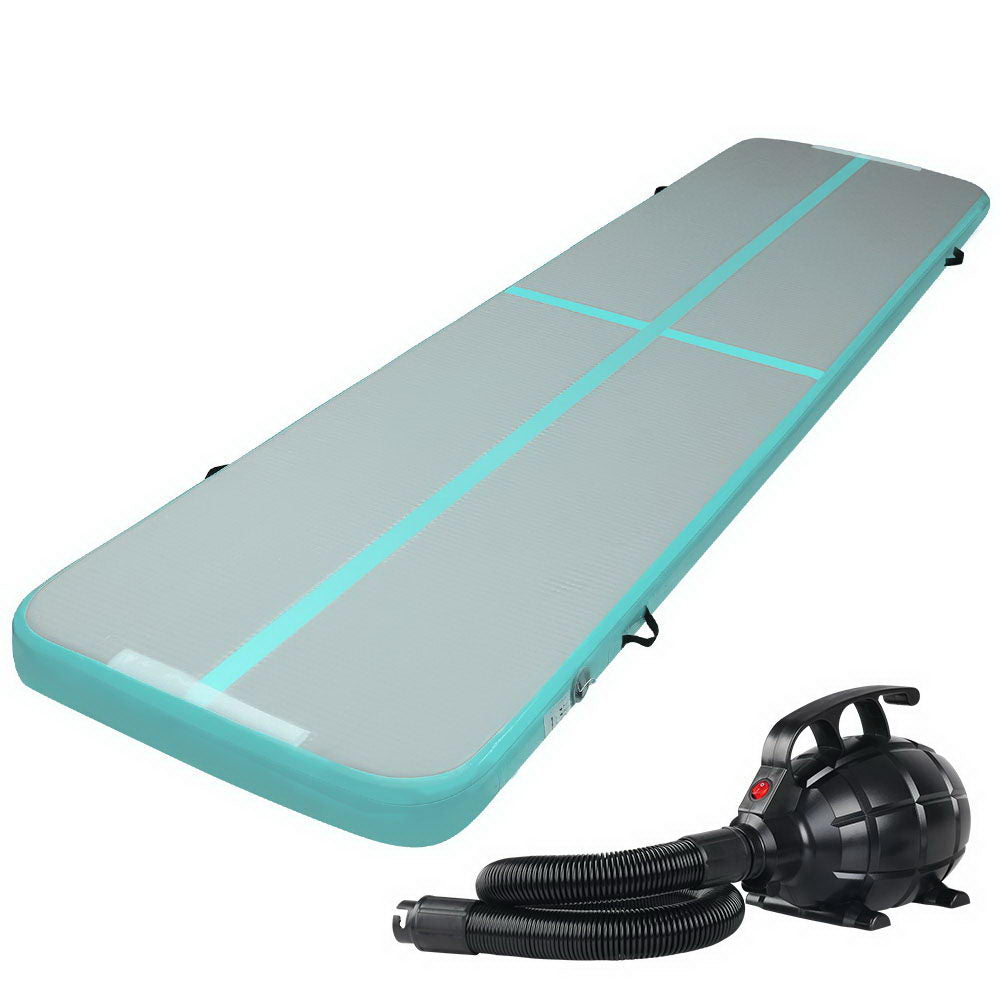 Everfit GoFun 4x1M Inflatable Air Track Mat with Pump Tumbling - Green ...