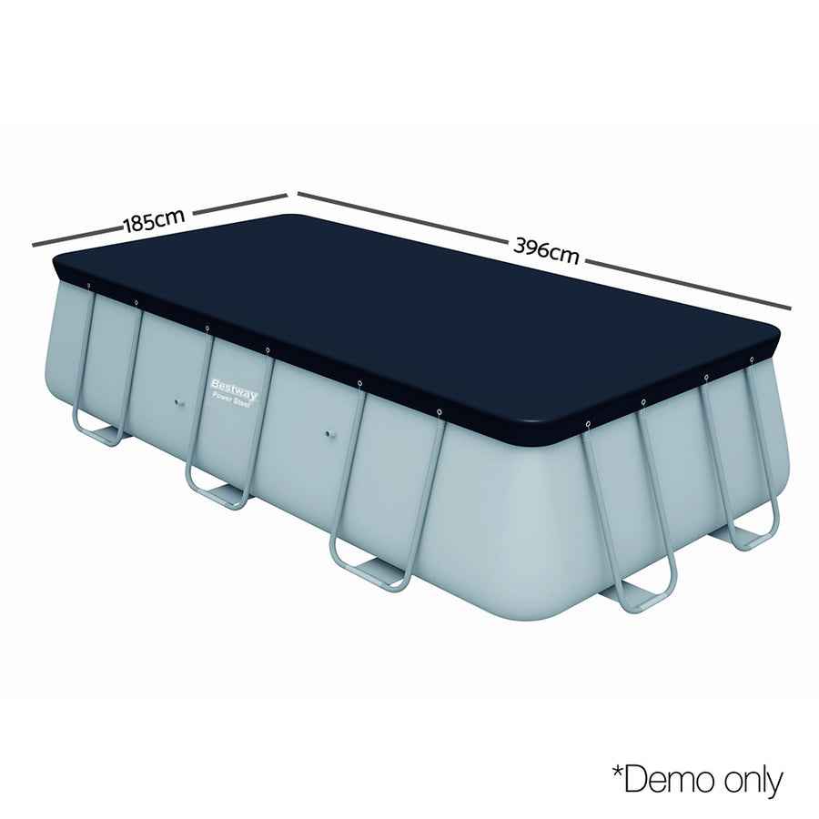Bestway Pool Cover Fits 4.12x2.01m Above Ground Swimming Pool PVC Blan ...