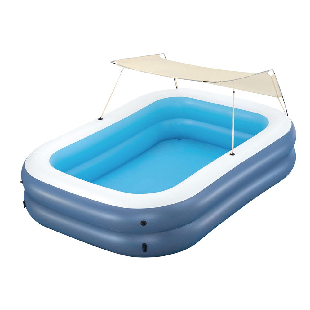Bestway Kids Inflatable Splash Pool with Sunshade - 254x178cm – The ...