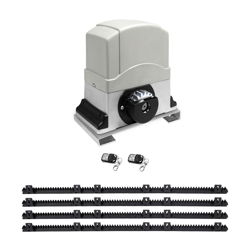 LockMaster Electric Sliding Gate Opener Kit with Remotes - 1200kg / 4m ...