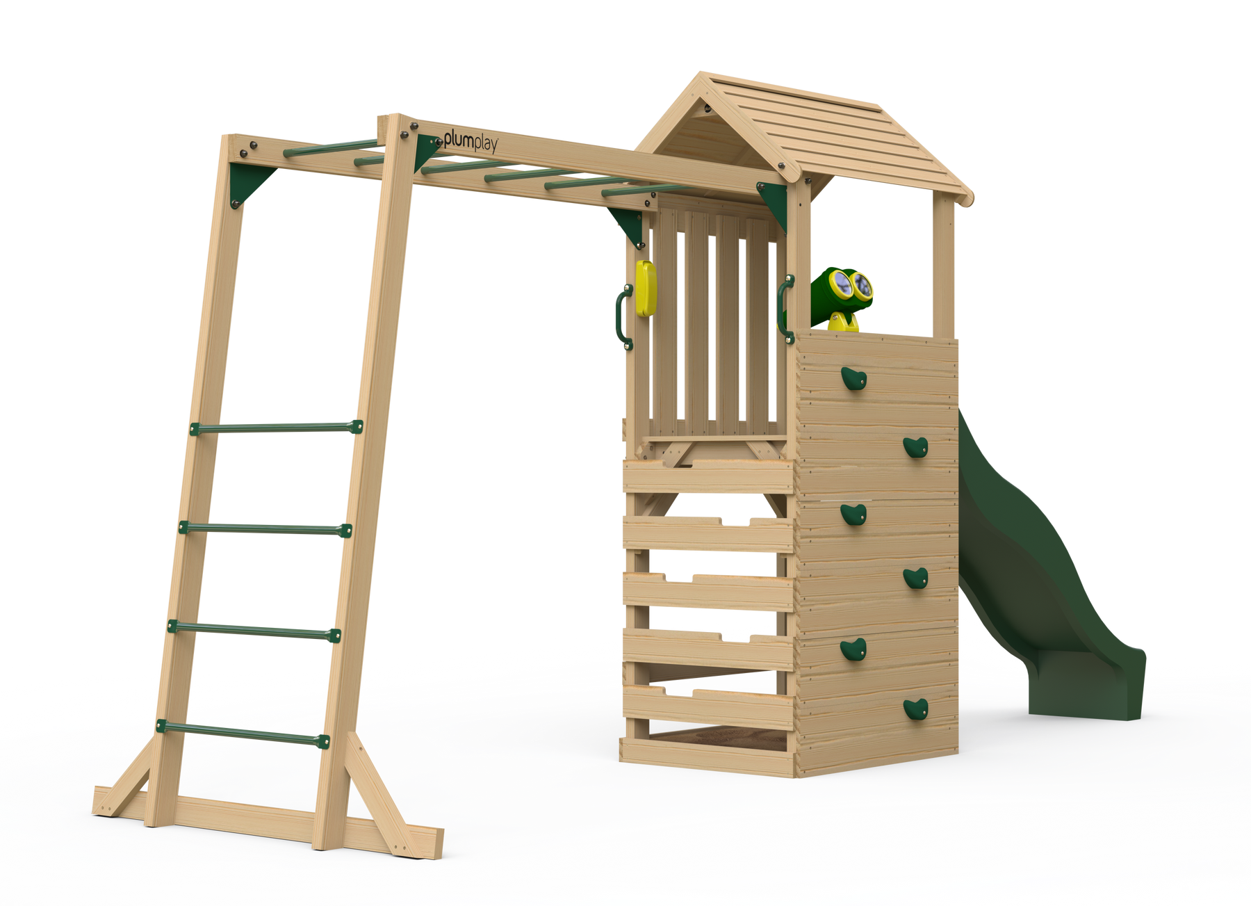 Lookout Wooden Tower with Monkey Bars – The Best Backyard
