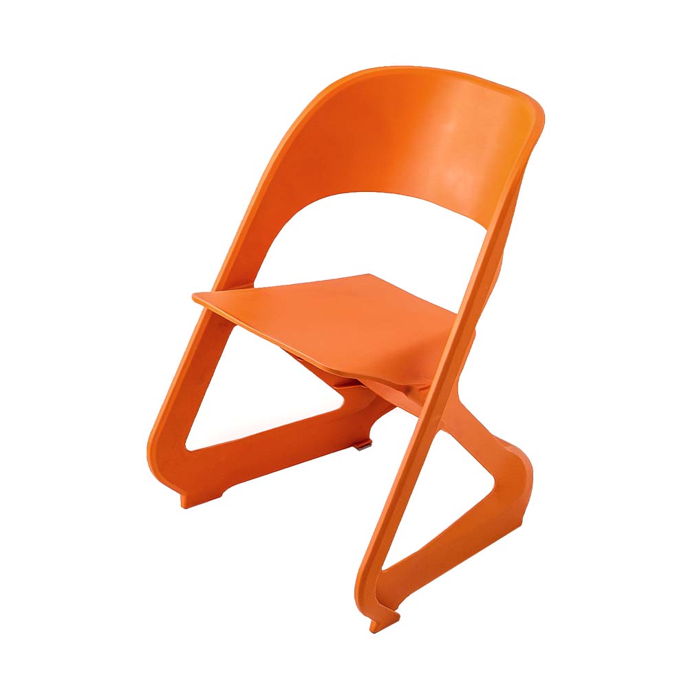 Nordic Stackable Lounge Chairs Set of 4 Orange – The Best Backyard