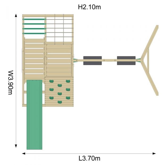 Climbing Pyramid with Swings and Slide – The Best Backyard