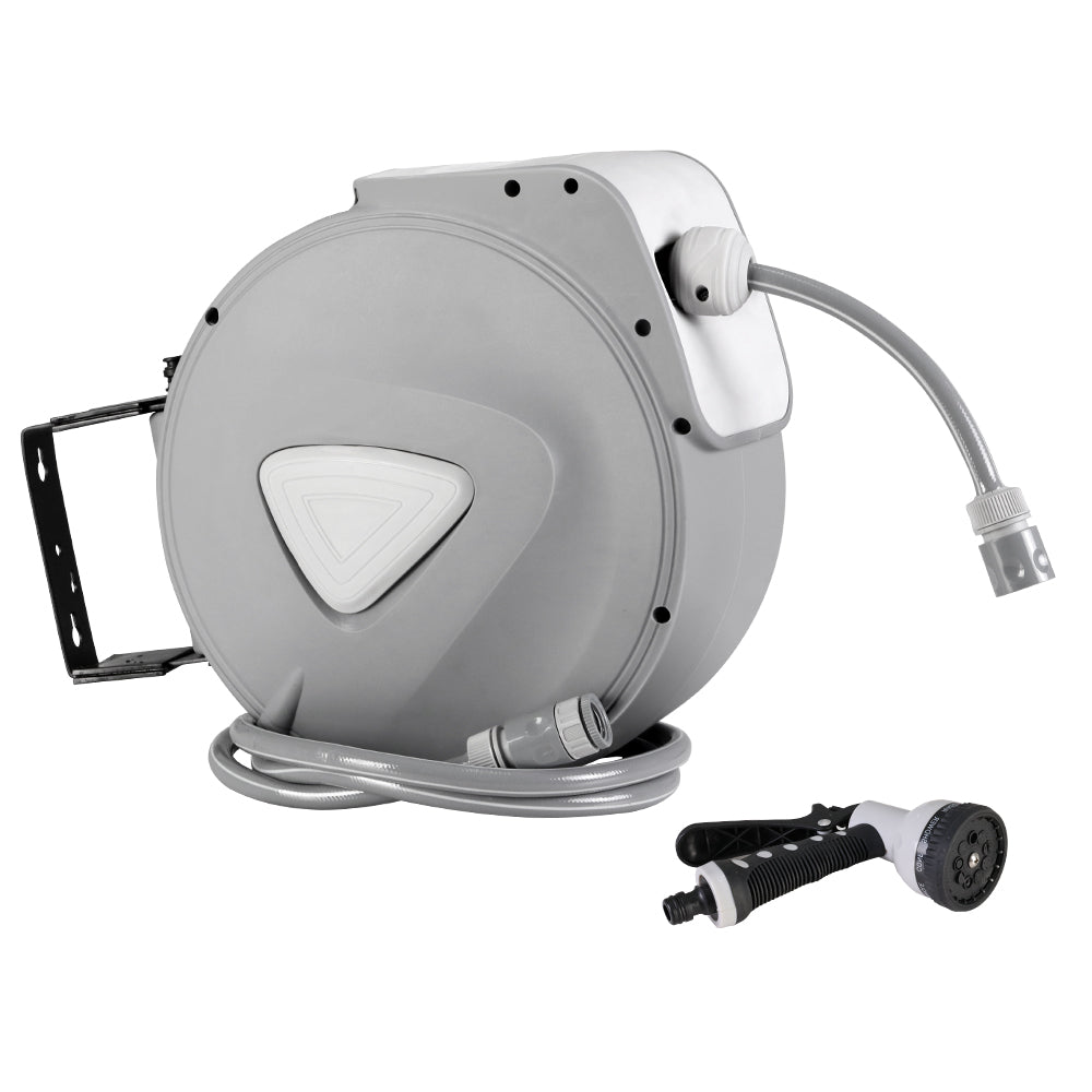 10M Retractable Hose Reel with Spray Gun & AutoRewind – The Best Backyard