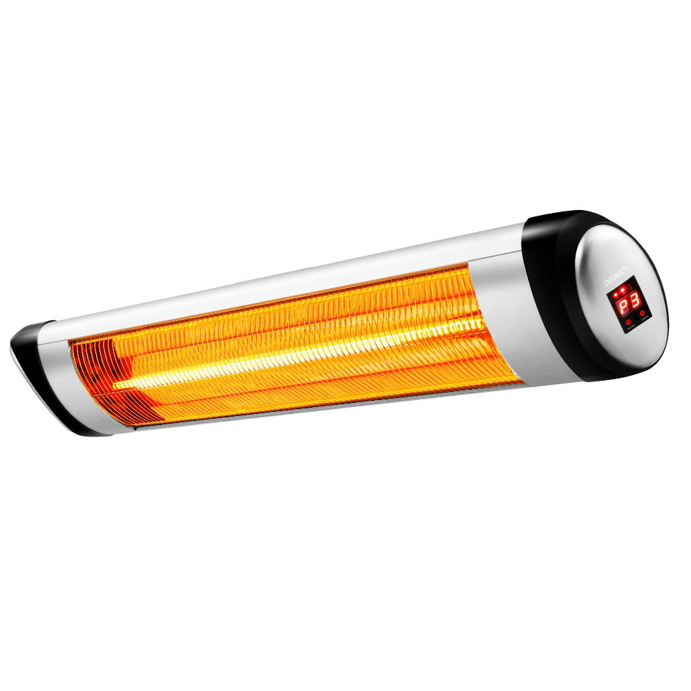 Devanti Electric Radiant / Infrared Patio Strip Heater - Remote Contro ...